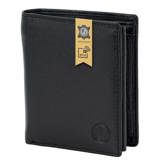 Lindenmann Geldbeutel Herren Portemonnaie Leder schwarz