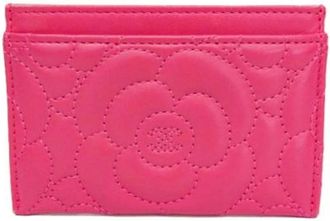 Chanel Porte-cartes Cam&eacute;lia Pre-owned - Femme - Pre-owned - Rose - Taille: ONE Size