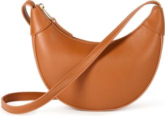 The Drop Kinsley Cresent Crossbody Bag f&uuml;r Damen, Cognac, Einheitsgr&ouml;&szlig;e