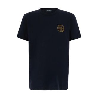 Dolce & Gabbana Jersey Classic Fit Marina - - Tops - Herren - Blau - XL