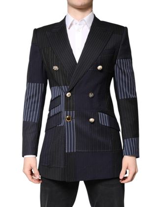 Dolce & Gabbana Mens Multicolor Patchwork Jacket Coat Suit Blazer
