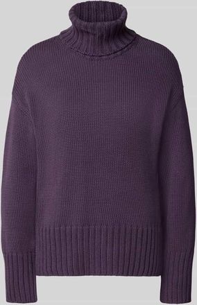 Mos Mosh Relaxed Fit Strickpullover aus reiner Baumwolle mit Rollkragen