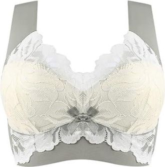 Generic Soutien-gorge d&eacute;contract&eacute; r&eacute;glable et respirant sans anneau en acier pour femme, Vert, 3XL