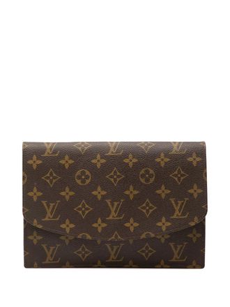 Louis Vuitton 1995 Pochette Rabat Clutch aus Monogramm 23cm - Braun