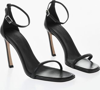 Lanvin Ankle-Strap Leather Sandals With Square Toe And 9.5cm Heel Lanvin
