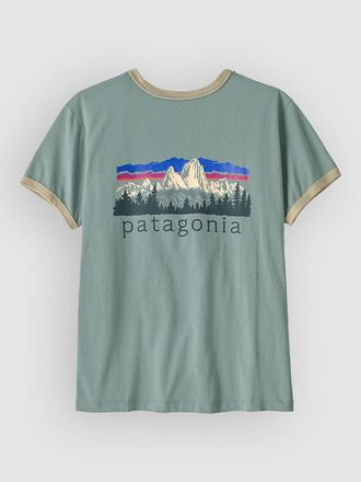 Patagonia Fitz Roy Foothills Ringer T-Shirt vert