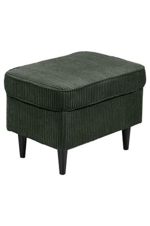 CARRYHOME Hocker, Dunkelgr&uuml;n, Textil, Buche, massiv, rechteckig, 63x43x42 cm, Made in EU, Wohnzimmer, Hocker, Sitzhocker