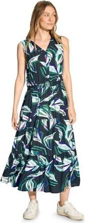 Cecil B144111 Robe en Viscose avec imprimé, Vert Kaki, XL Femmes, fir Green, Womens