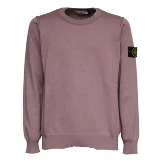 Stone Island Rundhals-Sweatshirt mit Rollkanten-N&auml;hten - - Sweatshirts & Hoodies - Herren - Lila - XL
