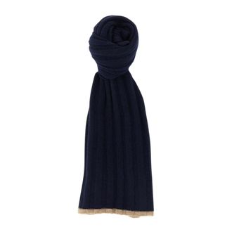 Brunello Cucinelli Kaschmir-Mischung Rippstrick-Schal - - Accessories - Herren - Blau - ONE SIZE