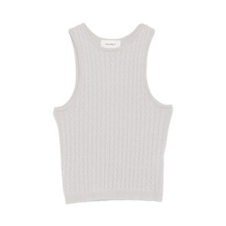 Lisa Yang Ina Ripp-Top - - Tops - Damen - Grau - S