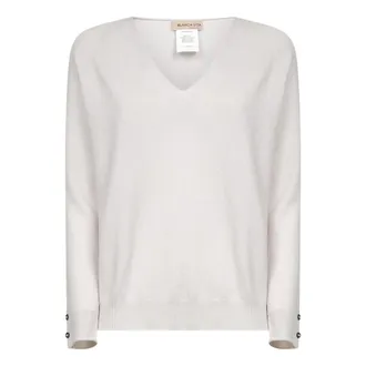 Blanca Vita Femme, Pulls, Beige, Taille: 36 FR V-neck Tricots
