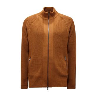 Daniele Fiesoli Wollmischung Cardigan Sweater Mit Rei&szlig;verschluss - - Knitwear - Herren - Braun - M