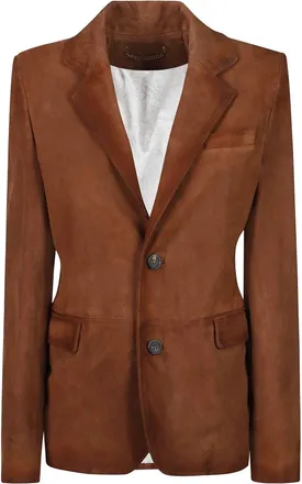 Golden Goose Femme, Vestes, Brun, Taille: 42 FR Veste en daim cir&eacute;