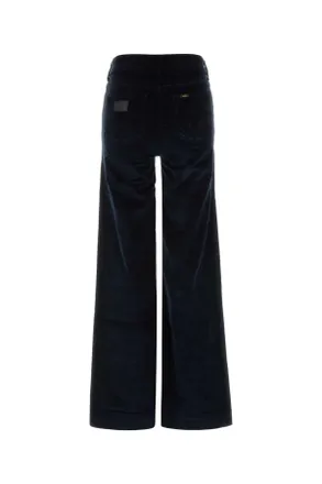 Lois Womens Midnight Blue Stretch Corduroy Palazzo Pant Navy Jean