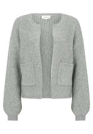 Cartoon Damen Strick-Cardigan mit Taschen 38, Jadeite