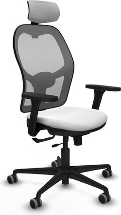 Piqueras y Crespo Anatomischer Stuhl mit 3D-Armlehnen, h&ouml;henverstellbarer Lendenwirbelst&uuml;tze und h&ouml;henverstellbarem Kopfteil und Neigungsverstellung, ausgestattet mit S