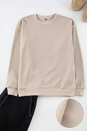 Trendyol MAN Herren Braun Einfarbig Lang Oversize Sweatshirts