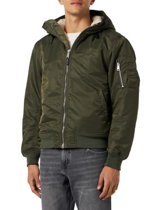 Schott NYC Herren B19RS Jacke, Army Khaki, XL