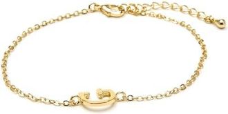 Luxenter Bracelet Alphabet finition or 18 carats - Lettre G, taille unique, M&eacute;tal, Sans pierre pr&eacute;cieuse