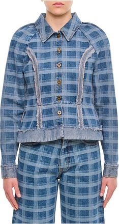MOLLY GODDARD Femme, Vestes, Bleu, Taille: 38 FR Denim Jacket
