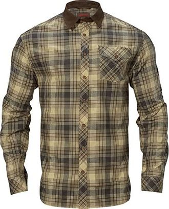 Härkila | Chemise Driven Hunt Flannel | Vêtements & Équipement de Chasse pour Professionnels | Design Scandinave Haut de Gamme Durable | Light Teak Check, XXL