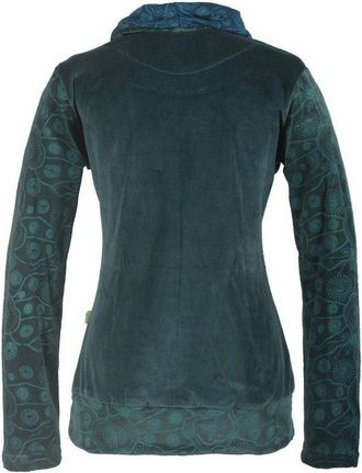 vishes Sweater Rollkragen Samtpullover Sweater aus Baumwolle bedruckt Hippie, Goa, Boho Style