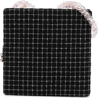 Chanel Sac bandouli&egrave;re en tweed &agrave; cha&icirc;ne pr&eacute;-poss&eacute;d&eacute; - Femme - Pre-owned - Noir - Taille: ONE Size