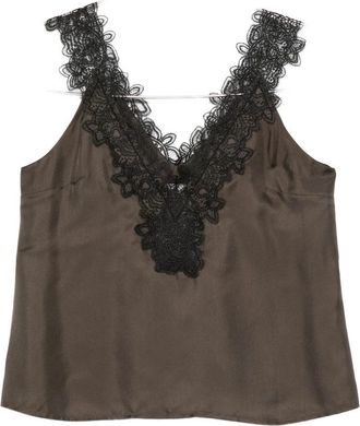 R&oacute;he V-neck Silk Top