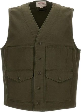 Filson Homme, Vestes, Vert, Taille: M Gilet en coton