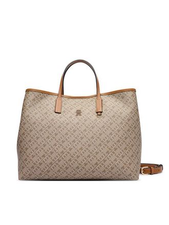 Tommy Hilfiger Handtasche Th Monoplay Satchel AW0AW19173 Beige