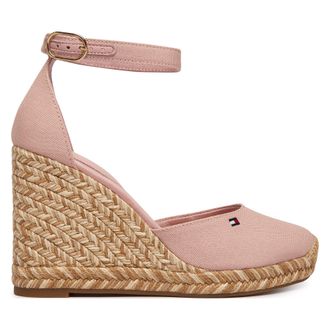 Tommy Hilfiger Espadrilles Tommy Hilfiger Flag High Wedge Espad Closed Toe FW0FW09225 Rosa