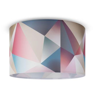 Paco Home Paco Home - Plafonnier Abat-Jour Tissu Suspension E27 Chambre Rond Design 4 (&Oslash;45,5 cm), Plafonnier - Blanc