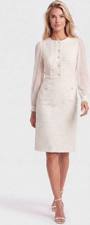 Apart Midikleid mit Chiffon&auml;rmeln und Zierknopfleiste