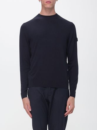 Peuterey Pullover mit Rundhalsausschnitt aus reiner Wolle mit Logo-Patch am &Auml;rmel