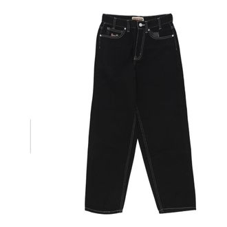 HUF Signatur Schwarz/Wei&szlig; Jeans - - Jeans - Herren - Schwarzk - W30