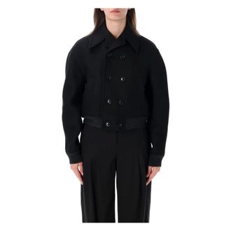 Ami Bomber court crois&eacute; - Femme - Vestes - Noir - Taille: 40 FR