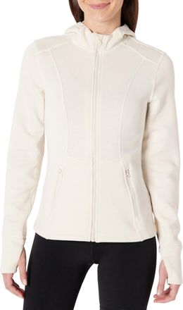 Amazon Essentials Active Damen Womens Fitted Active Sweat Zip Jacket with Hood, Hellbeige, XXL