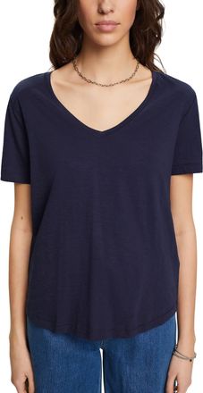 Esprit Damen 023ee1k330 T-Shirt, Navy, XS