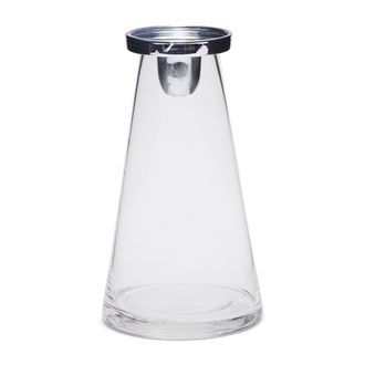 Riviera Maison Kerzenhalter, St&ouml;pselkerzenhalter, Tischkerzenhalter, Kerzenleuchter RM Sol&egrave;ne Kerzenst&auml;nder L - Glas- transparent - (&Oslash;xH) 13x24