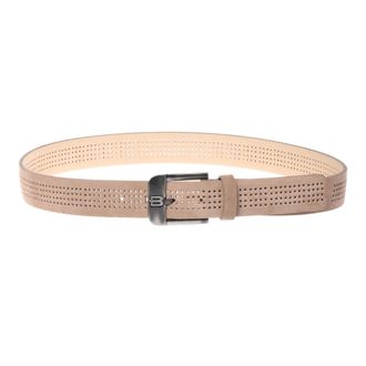 Baldinini Homme, Accessoires, Beige, Taille: 90 CM Ceinture beige en daim perfor&eacute;
