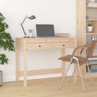 vidaXL Vidaxl - Bureau avec tiroirs 100x50x78 cm Bois massif de pin