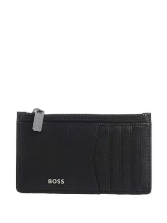 BOSS porte-cartes à fermeture zippée - Noir