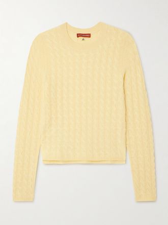 Altuzarra Pull En Cachemire À Mailles Torsadées Milla - Jaune