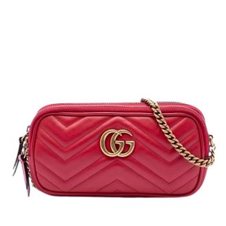 Gucci Sac bandouli&egrave;re matelass&eacute; Pre-owned - Femme - Pre-owned - Rouge - Taille: ONE Size