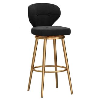 Generic Barhocker in Tresenh&ouml;he, 360&deg; drehbarer Tresenhocker, K&uuml;chenstuhl f&uuml;r Zuhause, Barhocker, geschwungene R&uuml;ckenlehne und runde Fu&szlig;st&uuml;tze