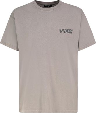 Sublevel Modisches Freizeit T-Shirt mit Frontprint im Urban Look, Farben:Beige-3, Größe:S