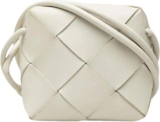 Bottega Veneta Pre-owned Sac bandouli&egrave;re en cuir dagneau tress&eacute; - Femme - Pre-owned - Blanc - Taille: ONE Size