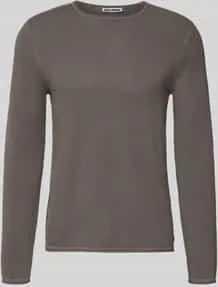 Review Basic Strickpullover mit Rundhalsausschnitt und Rollkanten