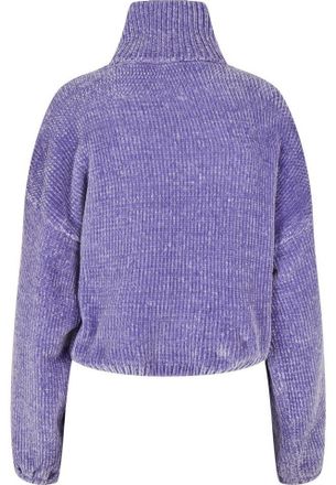 Urban Classics Sweatshirt Urban Classics Damen Ladies Short Chenille Turtleneck Sweater (1-tlg)